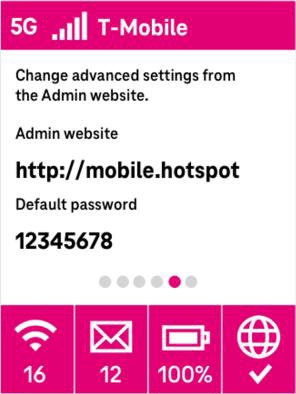 Understanding the LCD icons | Settings | 5G Hotspot | T-Mobile Support