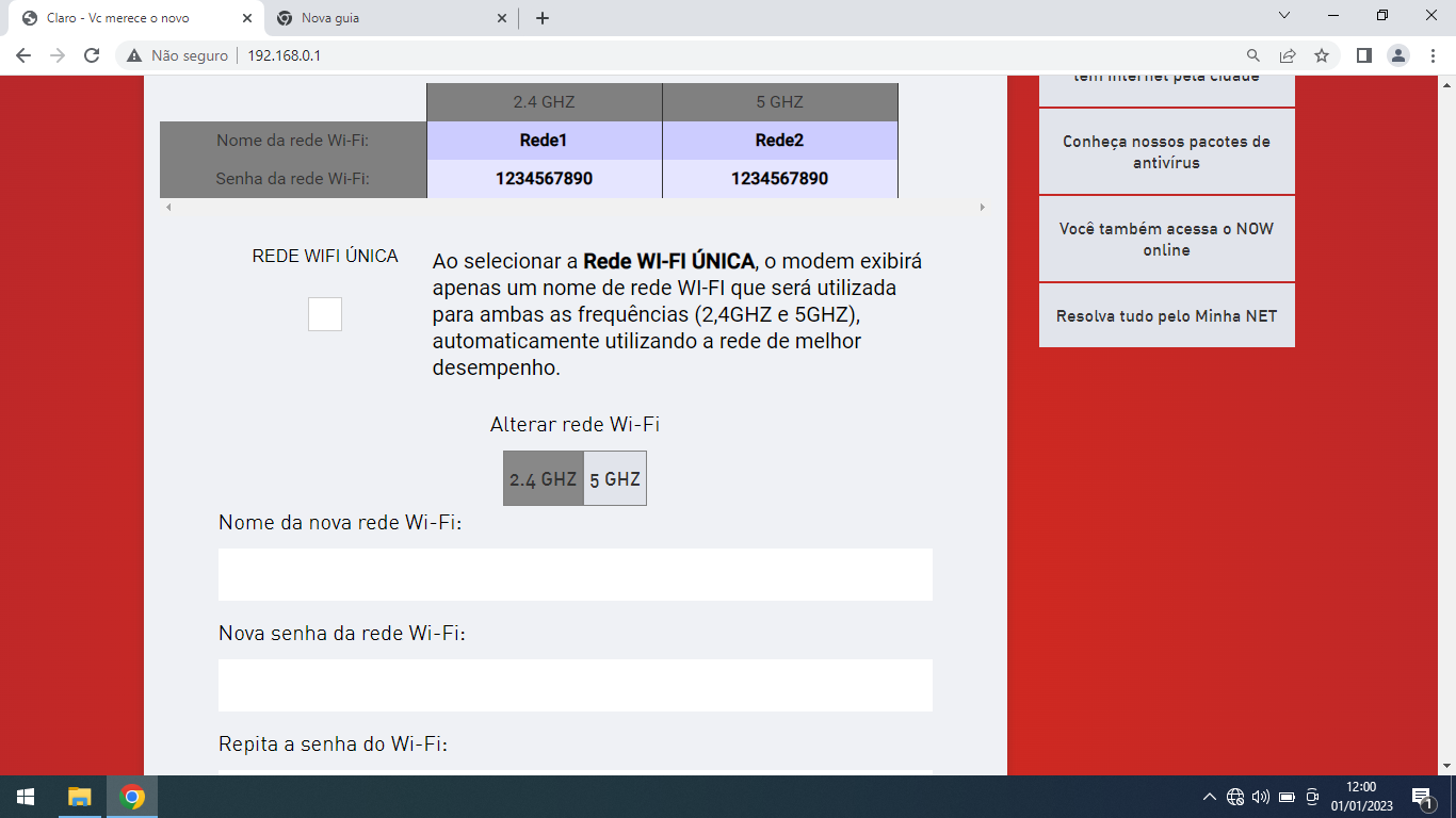 Como ativar a rede unificada no modem Wi-Fi | Technicolor TCG2232 | Claro