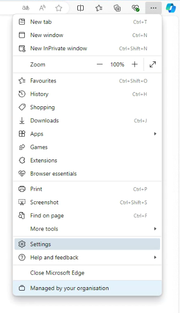 Guided Assistance: Tutorial: Delete cached files and cookies on Edge