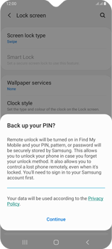 Galaxy A12 - How to set device PIN code, step 12